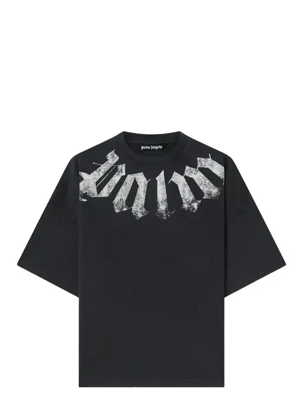 Palm Angels Big Neck Logo T-shirt - Grey