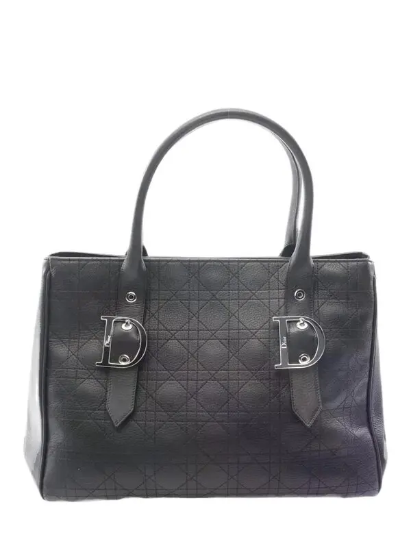 Dior Leather Cannage Shoulder Bag - Black