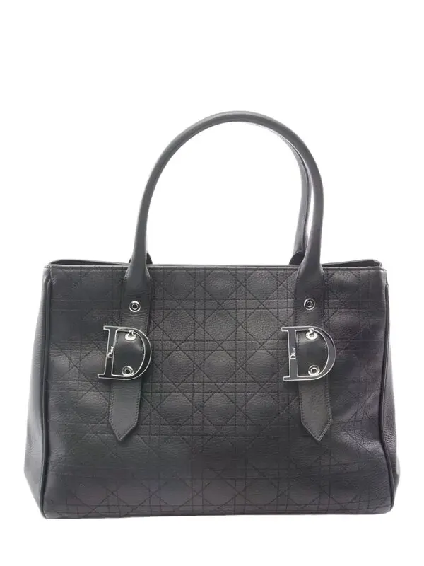 Dior Leather Cannage Shoulder Bag - Black