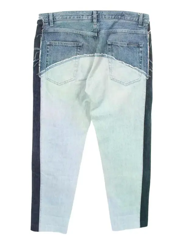Dolce & Gabbana 2000s Paneled Raw-edge Jeans - Blue