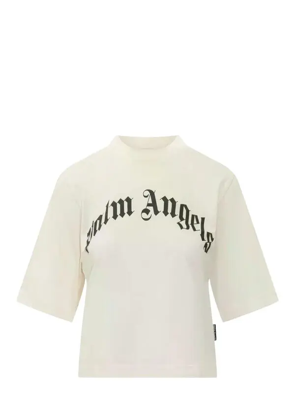 Palm Angels Curved Logo Boxy T-shirt - Neutrals