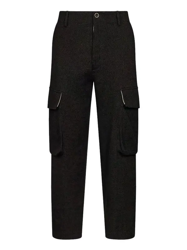 UMA WANG Belt-loop Buttoned Cargo Pants - Brown