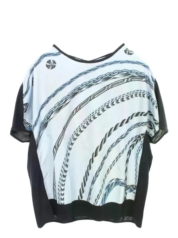 Hermès Color-block T-shirt With Rope Print - Black
