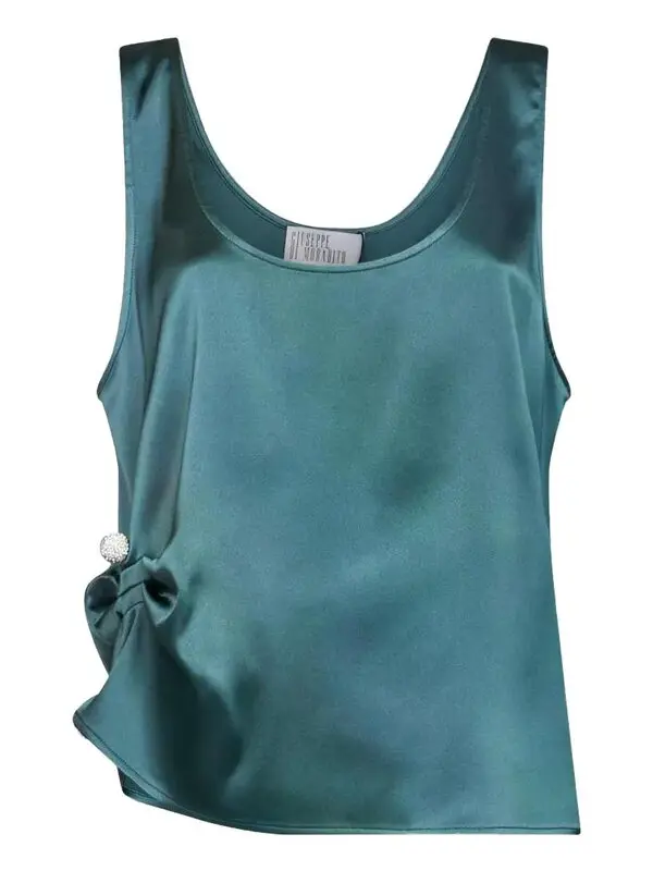 Giuseppe Di Morabito Crystal-embellished Draped Top - Blue