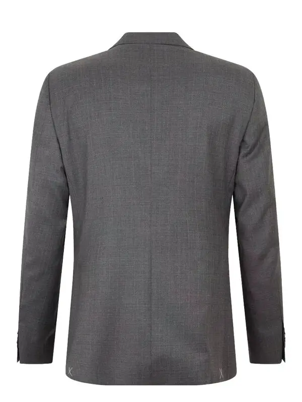 Canali Logo-patch Suit - Grey