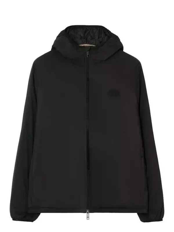 Burberry Packable Nylon Dunwich Hooded Jacket - Black