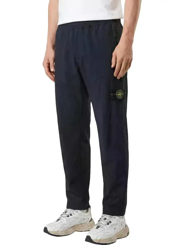 Stone Island Compass-motif Track Pants - Blue