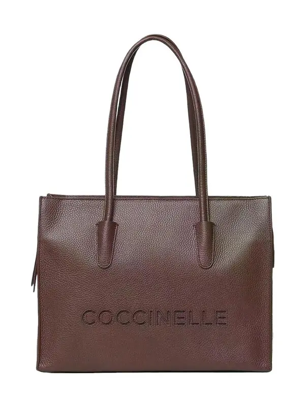 COCCINELLE Myrtha Medium Leather Tote Bag - Brown