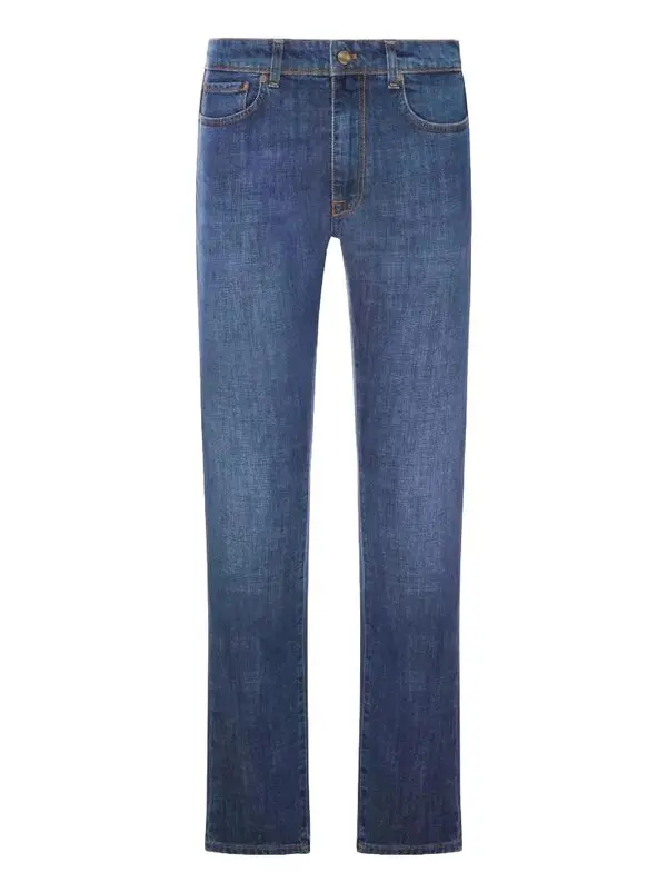Incotex Five-pocket Straight-leg Jeans - Blue