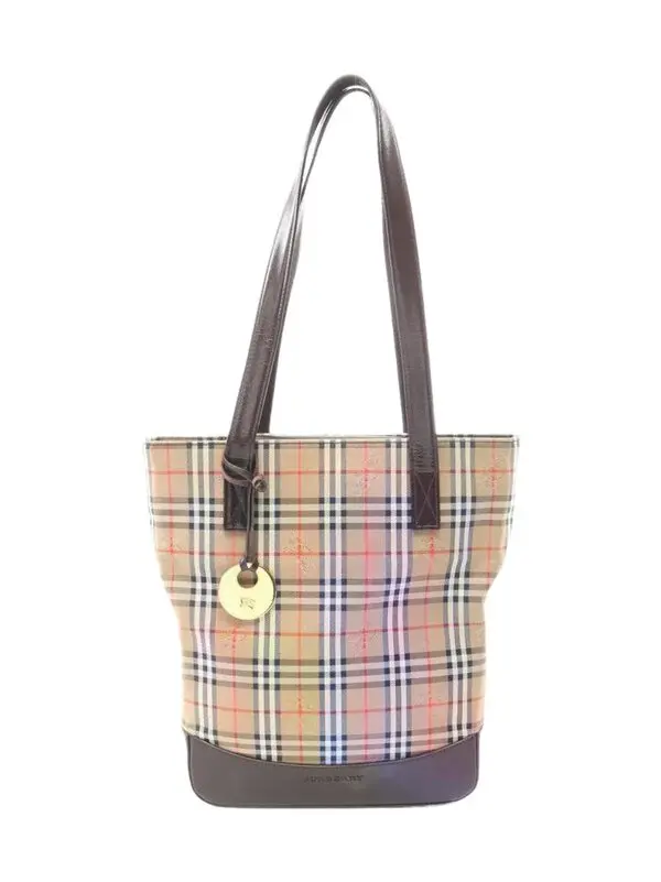 Burberry Haymarket Check Shoulder Bag - Neutrals