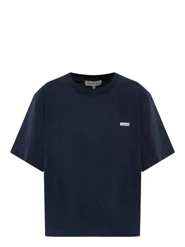 Munthe Bellamy Logo Patch T-shirt - Blue