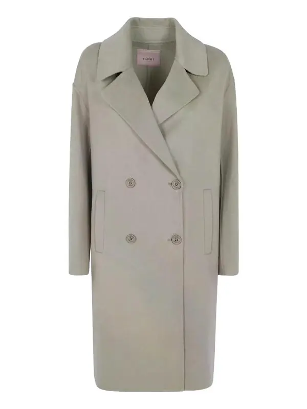 TWINSET Double-breasted Notched-lapels Coat - Green