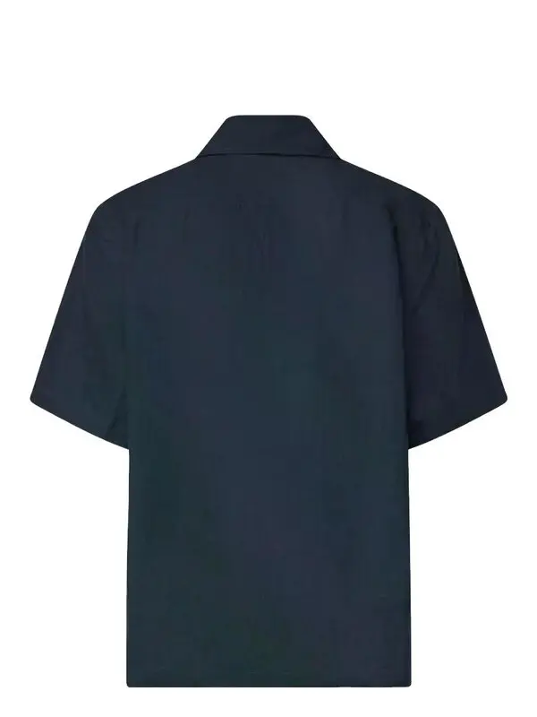 Eleventy Short-sleeve Chest-pocket Shirt - Blue