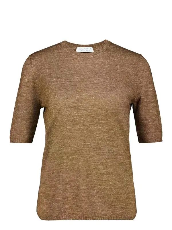 Gabriela Hearst Chryse Short-sleeve Sweater - Brown