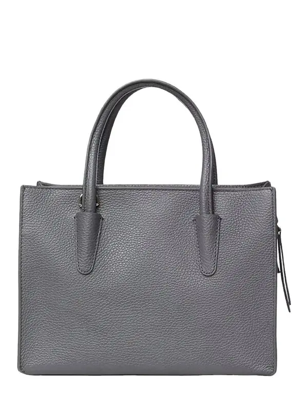 COCCINELLE Logo-embossed Leather Tote Bag - Grey