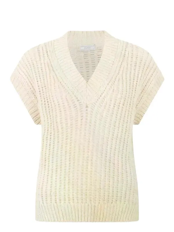 Peserico V-neck Vest - Neutrals