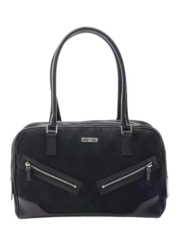 Gucci 2000s Gg Canvas Handbag - Black