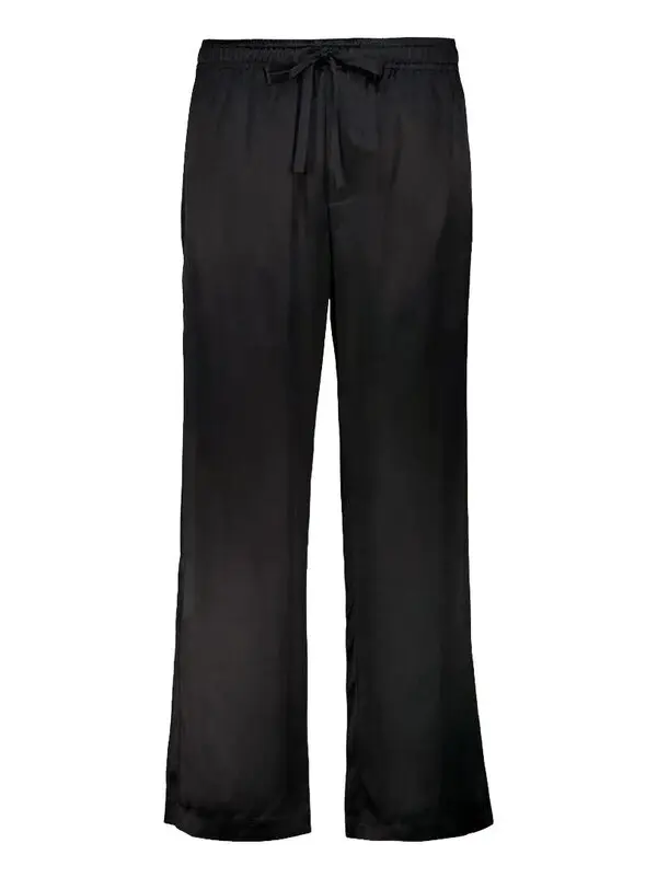 Commas Drawstring Waist Wide-leg Trousers - Black