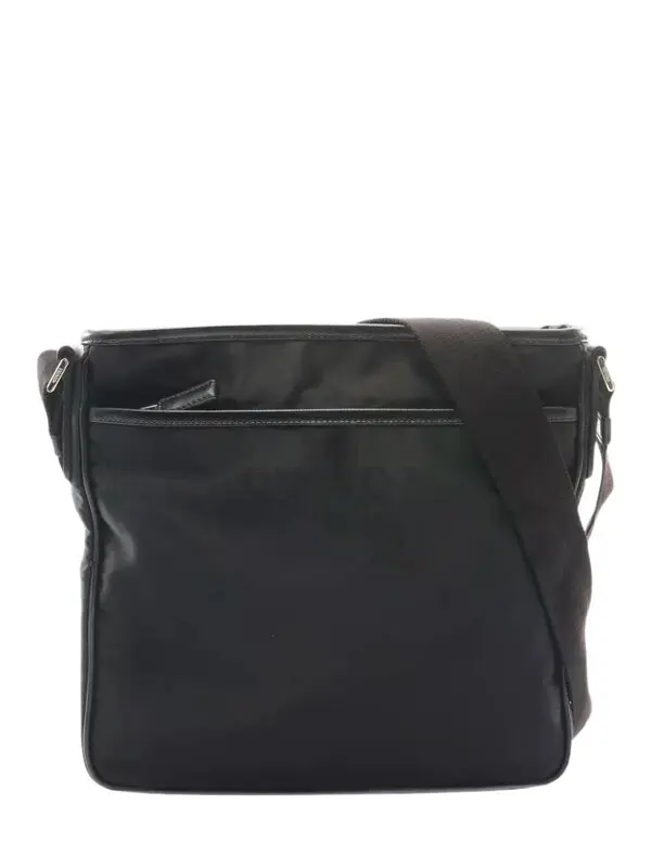 Prada 2000s Saffiano Leather Shoulder Bag - Black