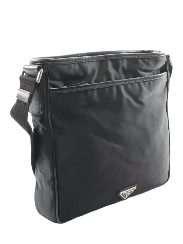 Prada 2000s Saffiano Leather Shoulder Bag - Black