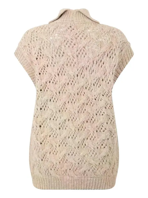 Peserico Cable Knit Vest - Neutrals