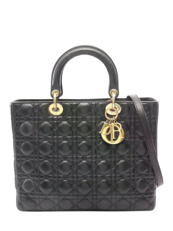 Dior Lady Canage Tote Bag - Black