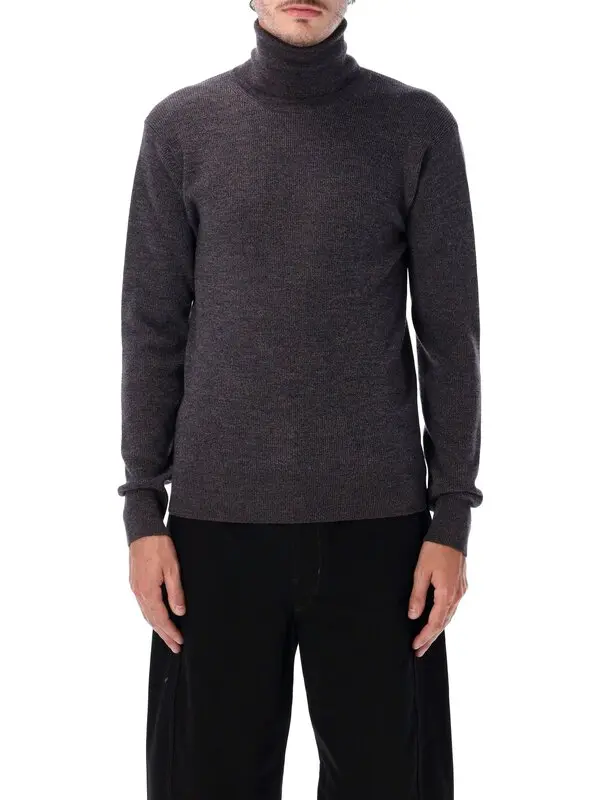 LEMAIRE Lemmaire Mouliné Merino Wool Turtleneck Sweater - Marrone