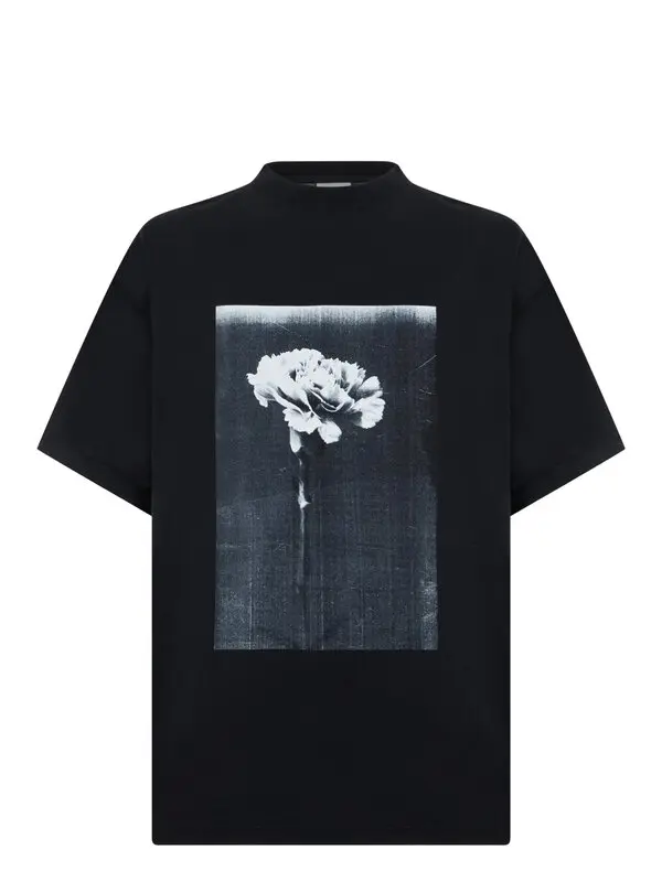 Balenciaga Monochrome Graphic T-shirt With Artistic Front - Black