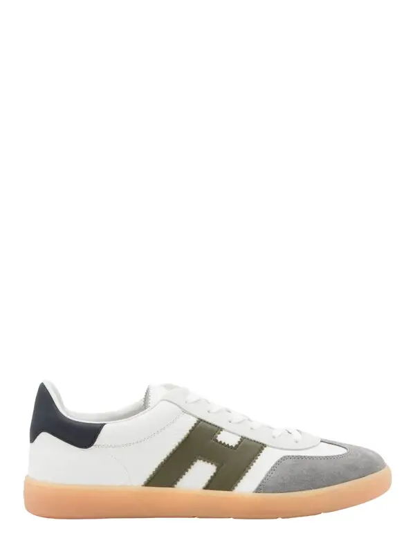 Hogan Leather Low Top Sneakers With Iconic Side Detail - Grey