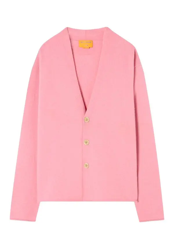 Guest In Residence Long-sleeve Striped Cashmere Polo With Gathered Detail - Giallo