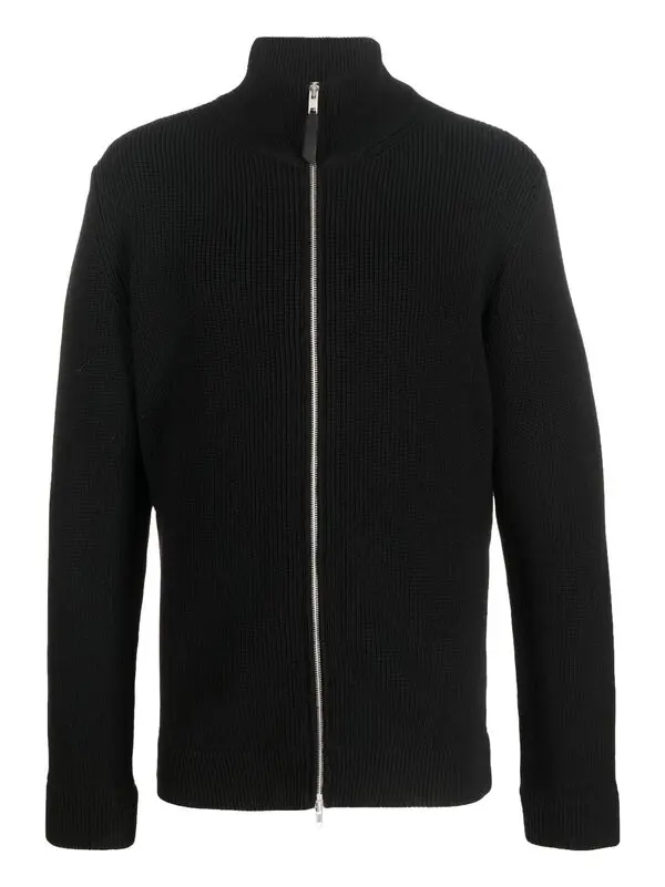 MAISON MARGIELA Cotton And Wool Zip-up Pullover - Black