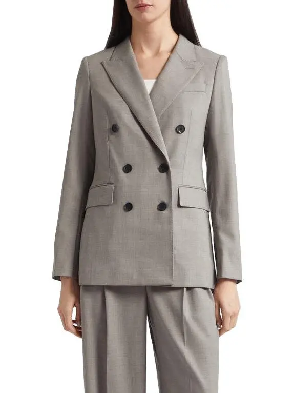 REISS Darcy Double Breasted Blazer - Light Grey