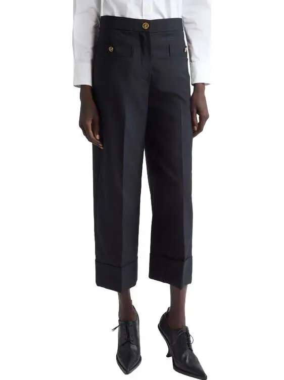 Thom Browne Hopsack Suiting Trousers - Navy