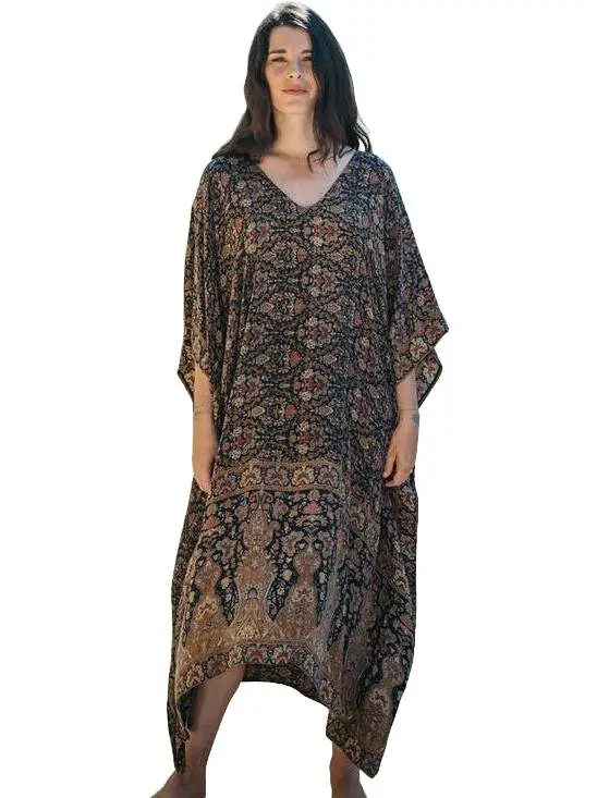 SUN CHILD Zuma Caftan - Navy