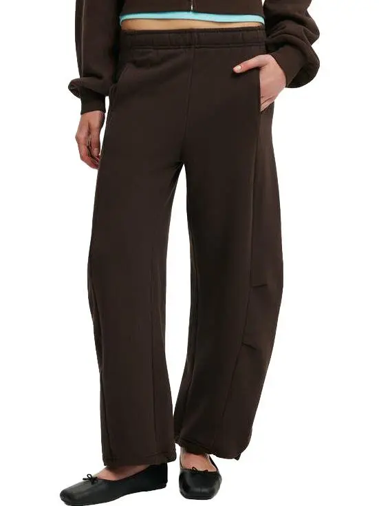 COTTON ON Barrel Leg Sweatpant - Dark Oak