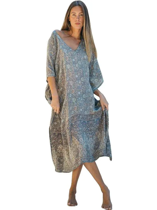 SUN CHILD Long Caftan Mugu - Grey