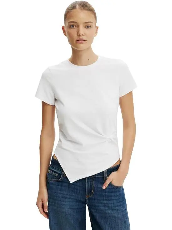 COTTON ON Twist Short Sleeve Tee - White