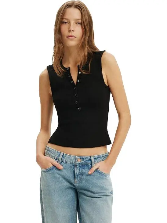 COTTON ON Blake Henley Tank - Black