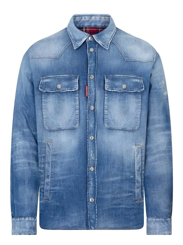 Dsquared2 Medium Perfecto Puffy Overshirt - Blue