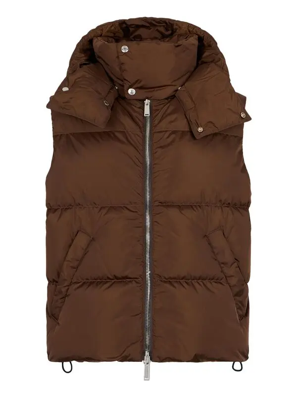 Dsquared2 Hooded Down Vest - Brown