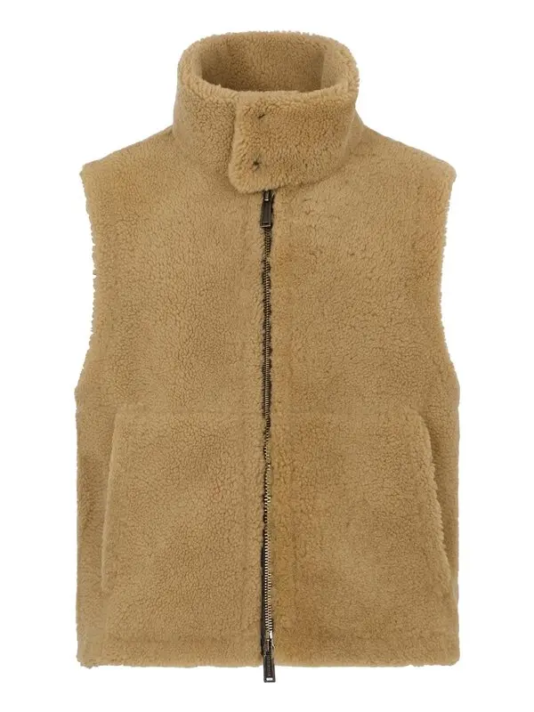 Dsquared2 Shearling Gilet - Brown