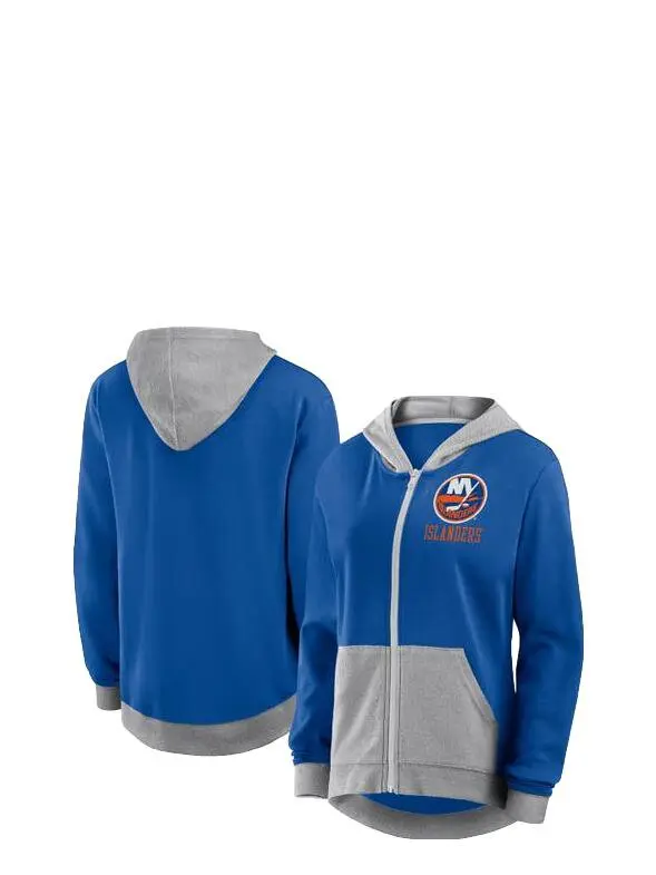 LOGO ATHLETIC New York Islanders French Terry Full-zip Hoodie - Royal