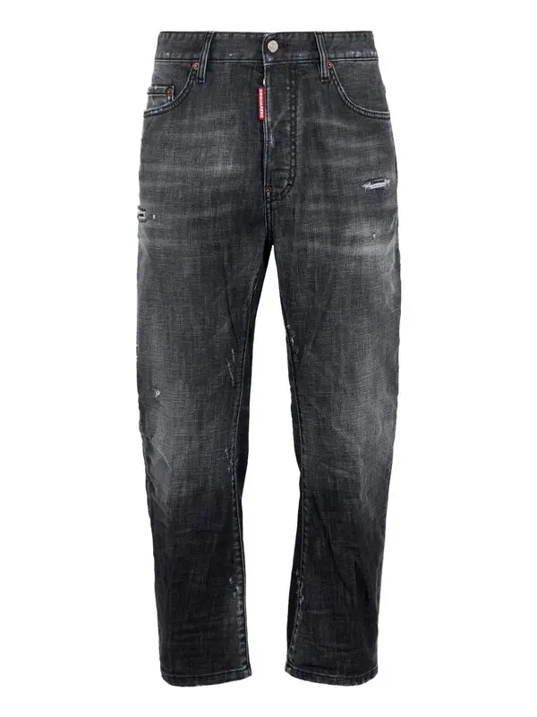 Dsquared2 Fog Bro" Twisted Bow-leg Jeans - Black