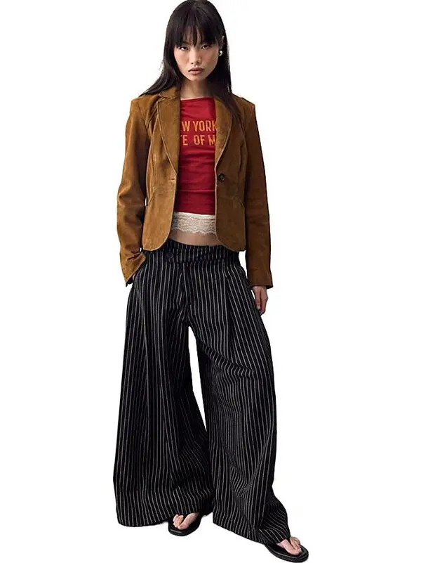 Free People We The Free Porter Crossover Trousers - Charcoal Combo