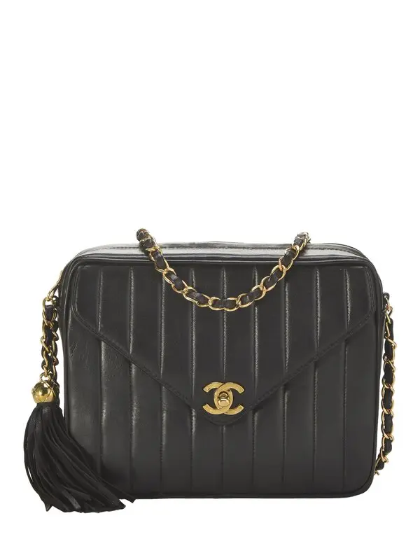 Chanel Lambskin Vertical Camera Bag - Black