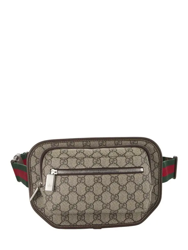 Gucci Gg Supreme Canvas Belt Bag - Brown