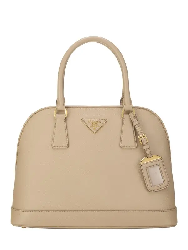 Prada Saffiano Promenade Top Handle Bag - Beige