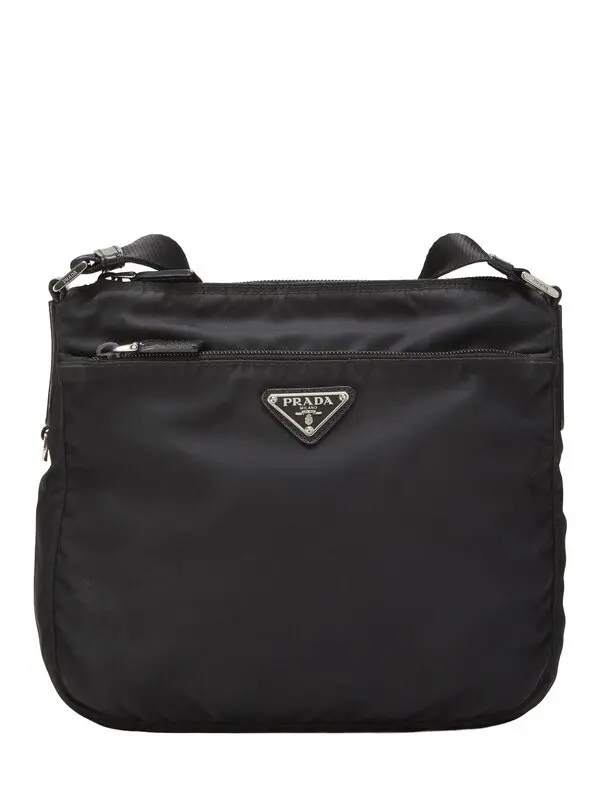 Prada Nylon Messenger Bag - Black