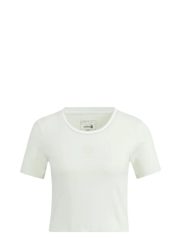 Adidas Cropped T-shirt With Graphic Detail - White