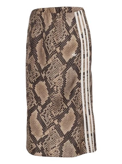 Adidas Snake Print Satin Midi Skirt - Linen/magic Beige